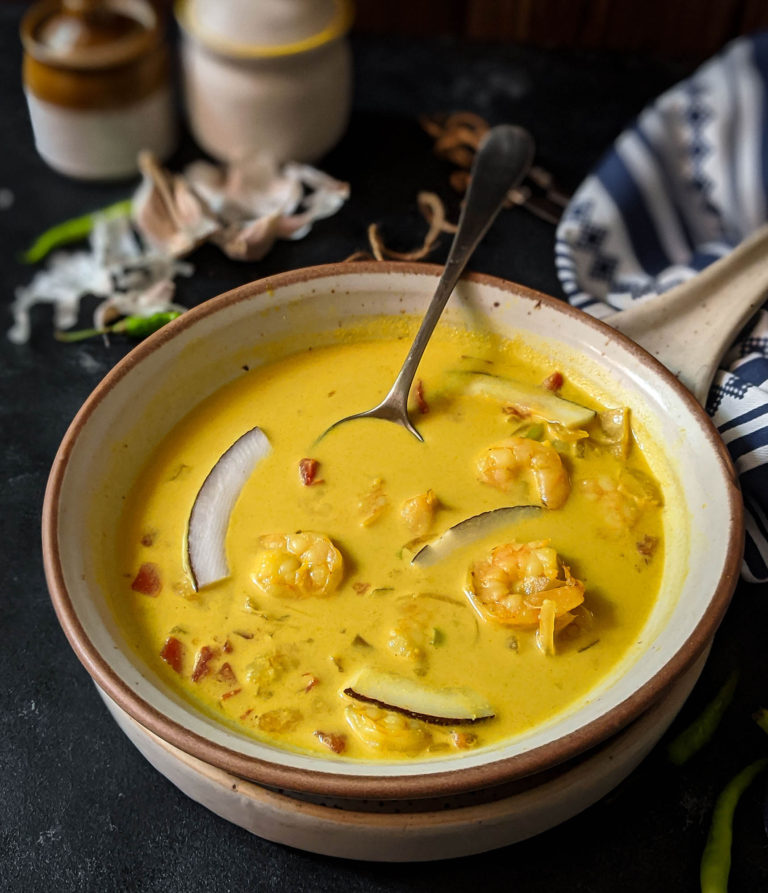 Caldine curry with prawns - Goan recipe - ChompSlurrpBurp