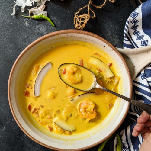 Caldine curry with prawns - Goan recipe - ChompSlurrpBurp